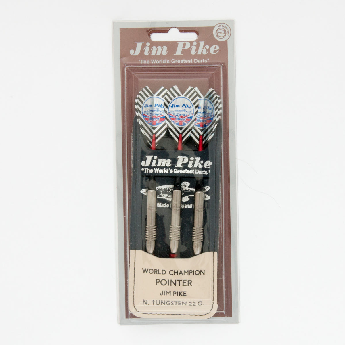 World Champion POINTER 90% Nickel Tungsten Jim Pike Dart Set 22 grams ...